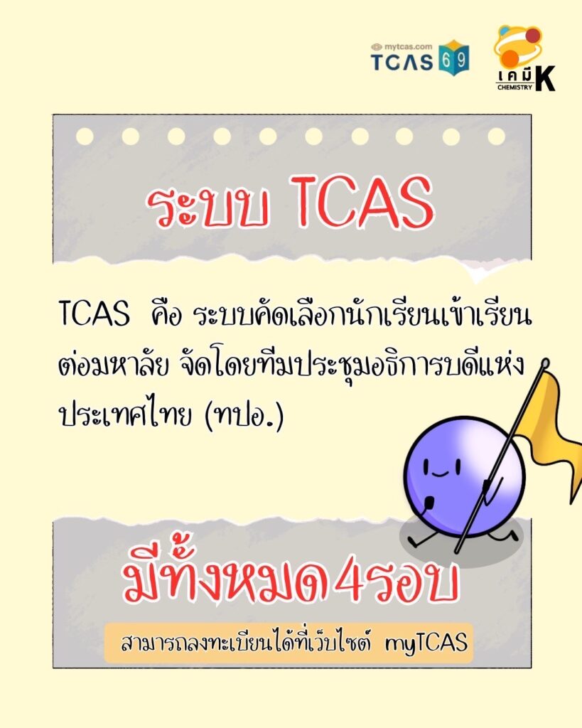 TCAS แต่ละรอบ แตกต่างกันยังไง? - คอร์สเรียนเคมีออนไลน์ | เคมีพี่กัปตัน ...